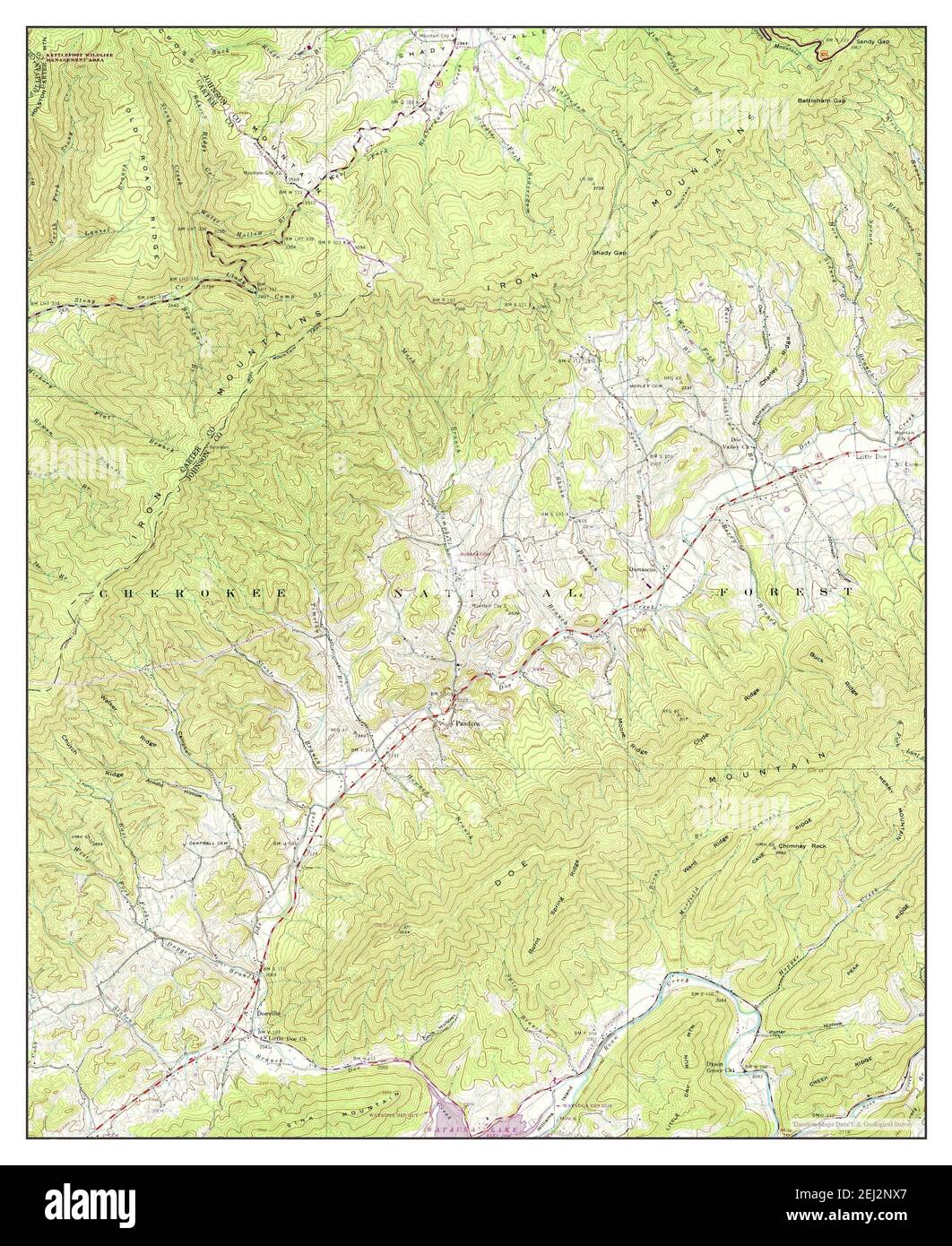 Doe, Tennessee, map 1938, 1:24000, United States of America by Timeless ...