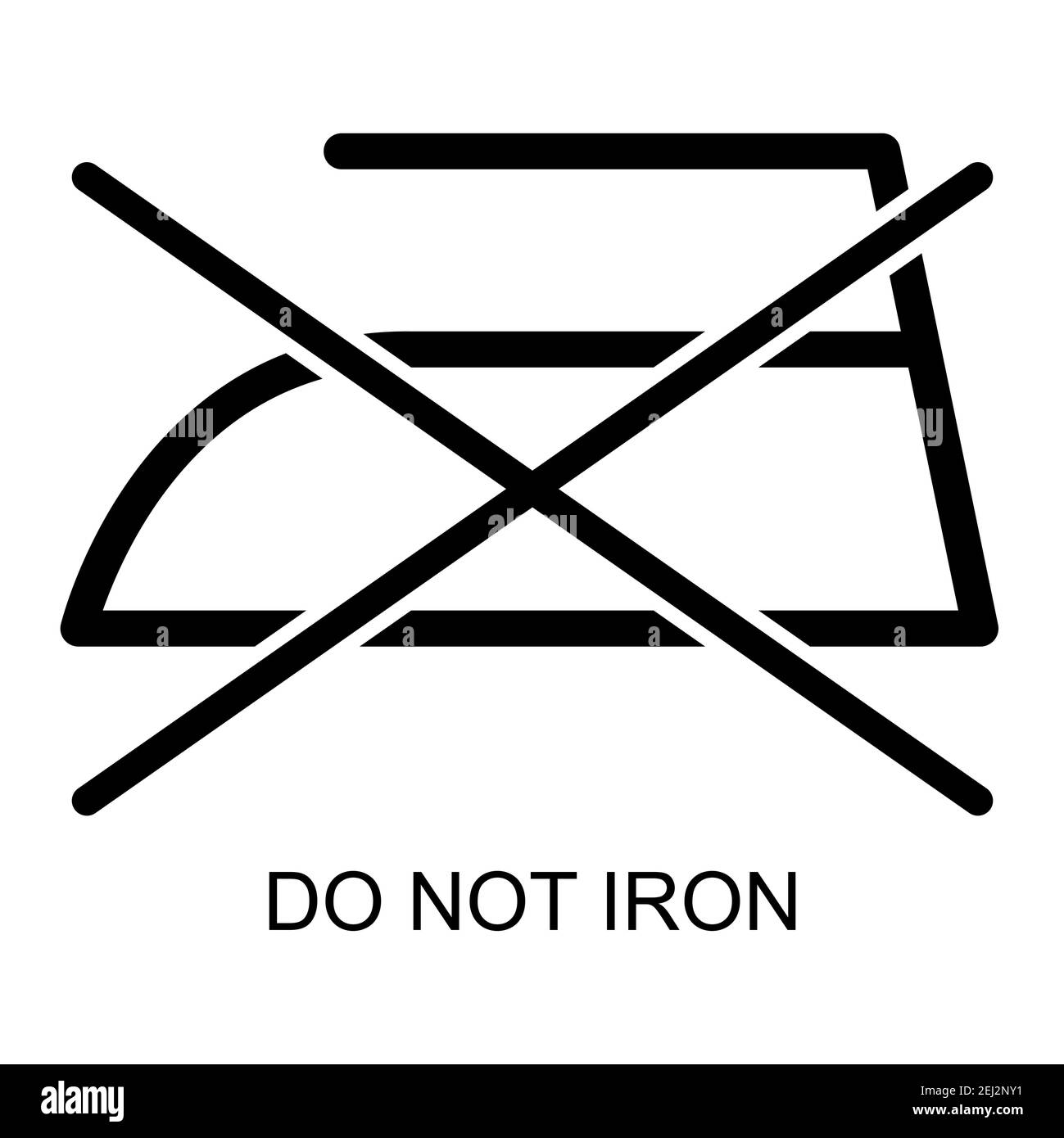 Don t iron flat icon isolated on white background. No ironing symbol ...