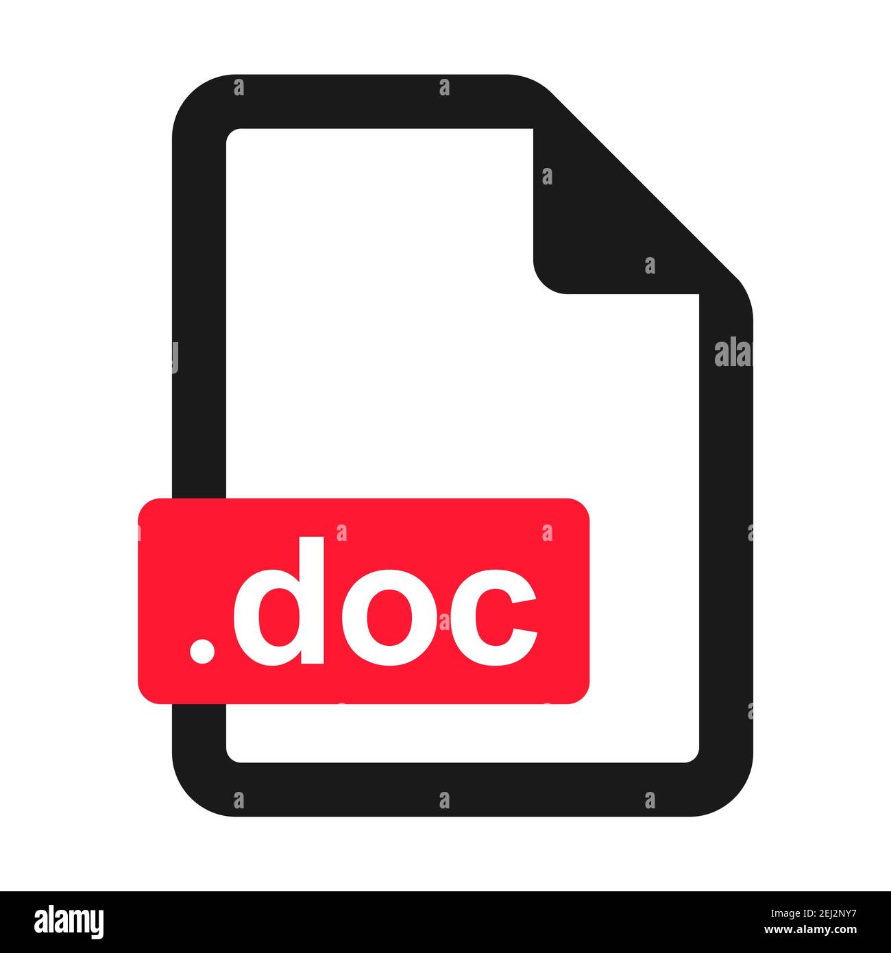 File doc flat icon isolated on white background. doc format vector ...