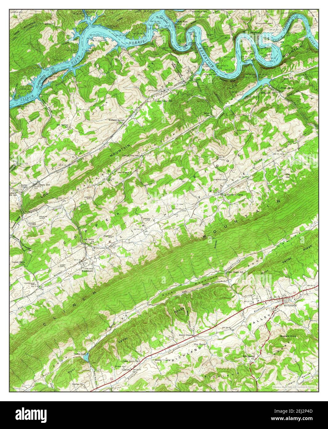 Dutch Valley, Tennessee, map 1941, 1:24000, United States of America by ...