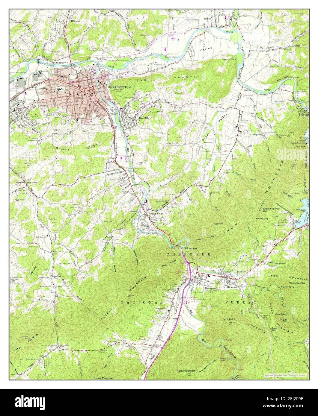 Elizabethton, Tennessee, map 1959, 1:24000, United States of America by ...