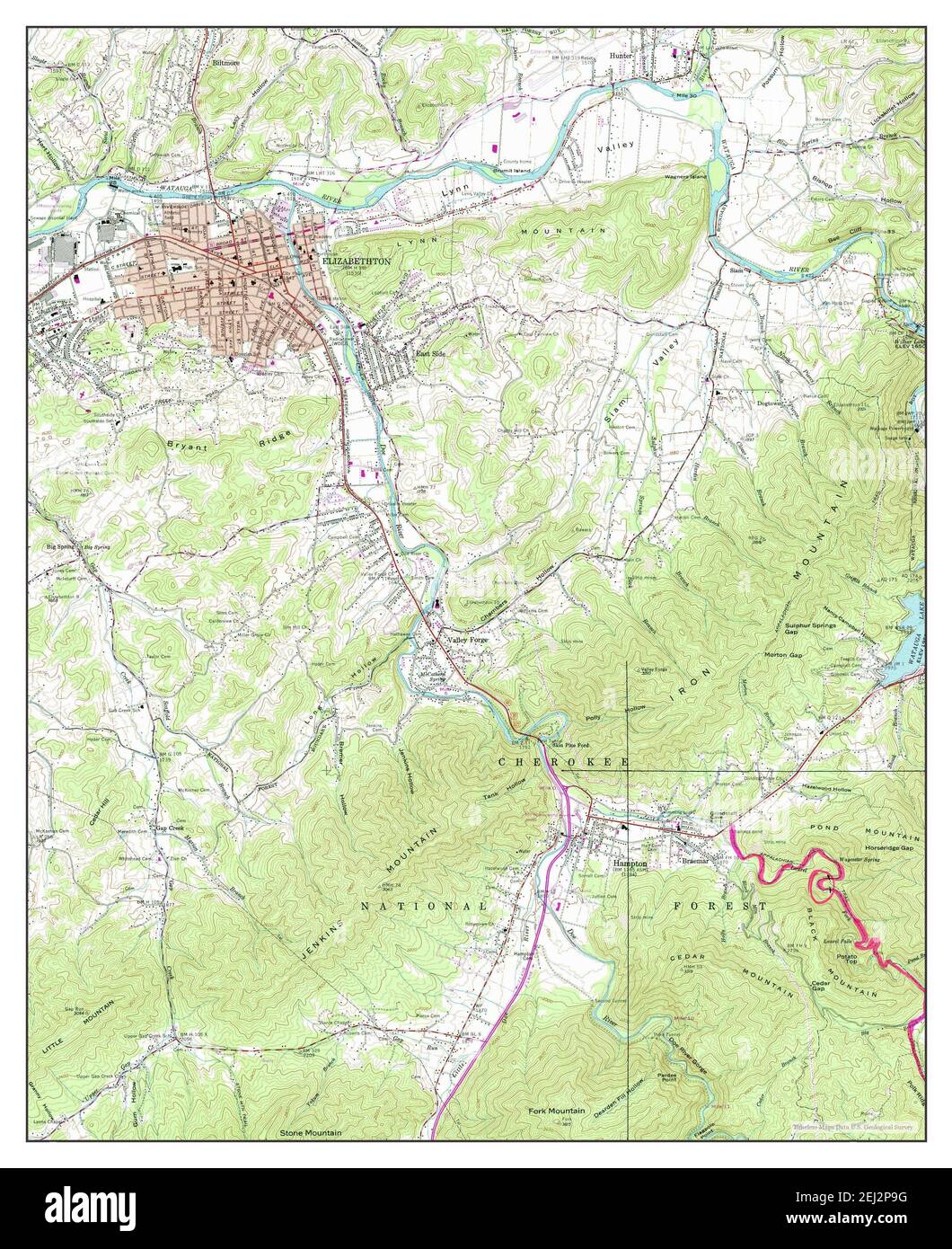Elizabethton, Tennessee, map 1959, 1:24000, United States of America by ...