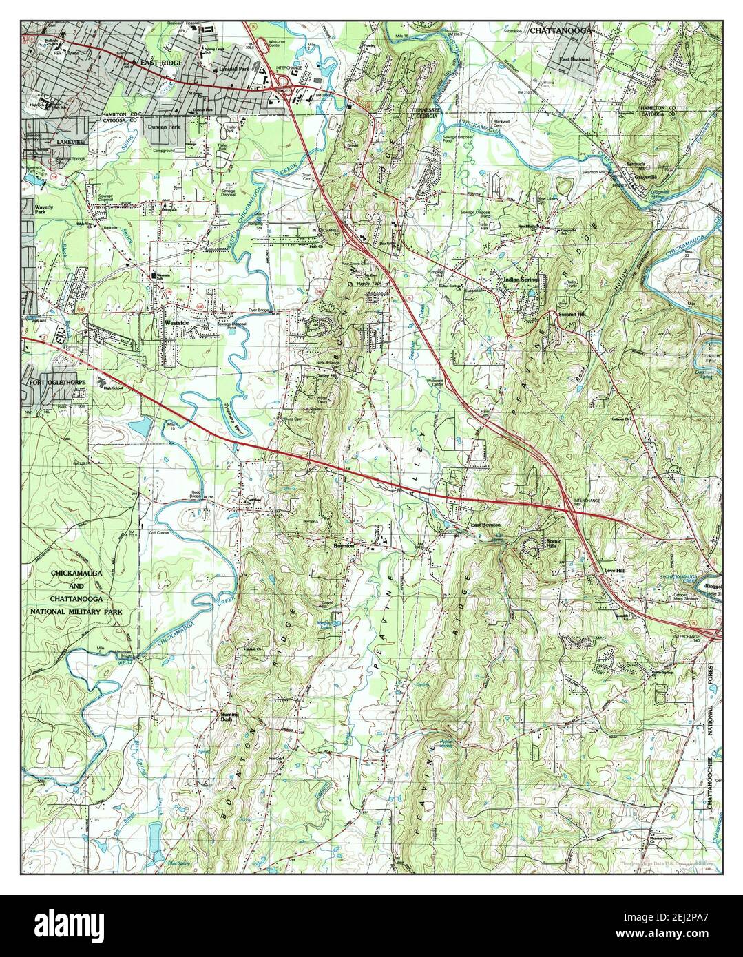 East Ridge, Tennessee, map 1982, 1:24000, United States of America by ...