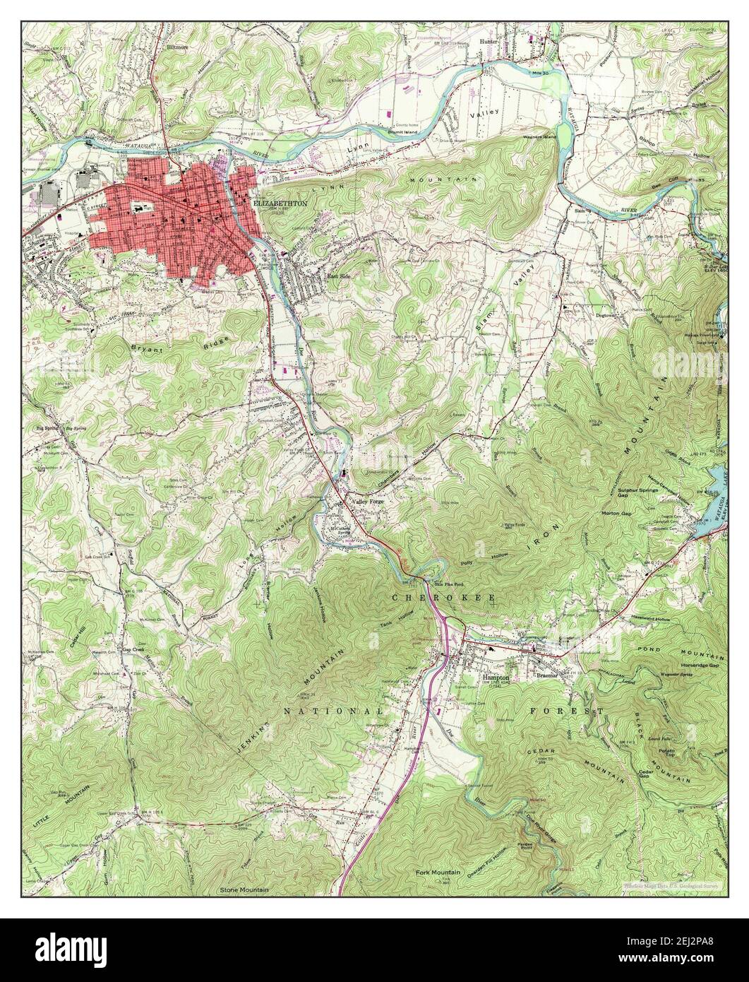 Elizabethton, Tennessee, map 1959, 1:24000, United States of America by ...