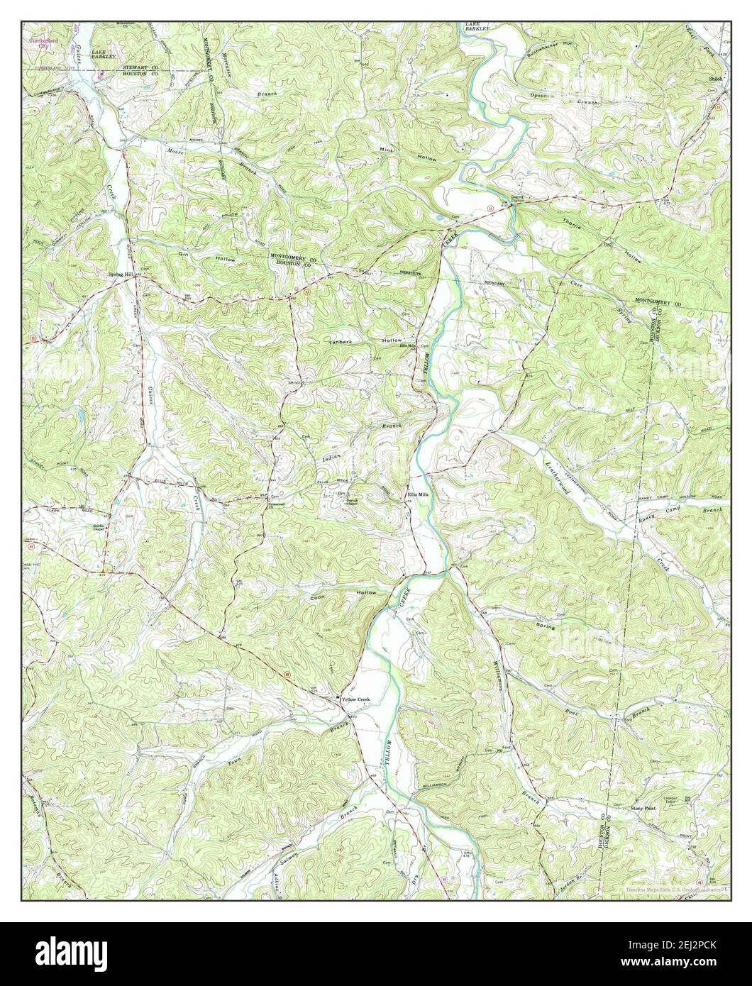 Ellis Mills, Tennessee, map 1965, 1:24000, United States of America by ...
