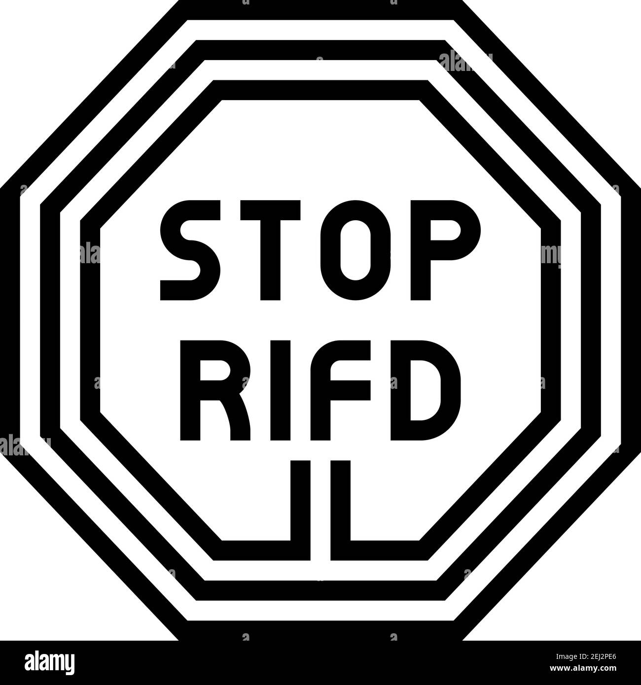 stop rfid line icon vector illustration Stock Vector Image & Art - Alamy