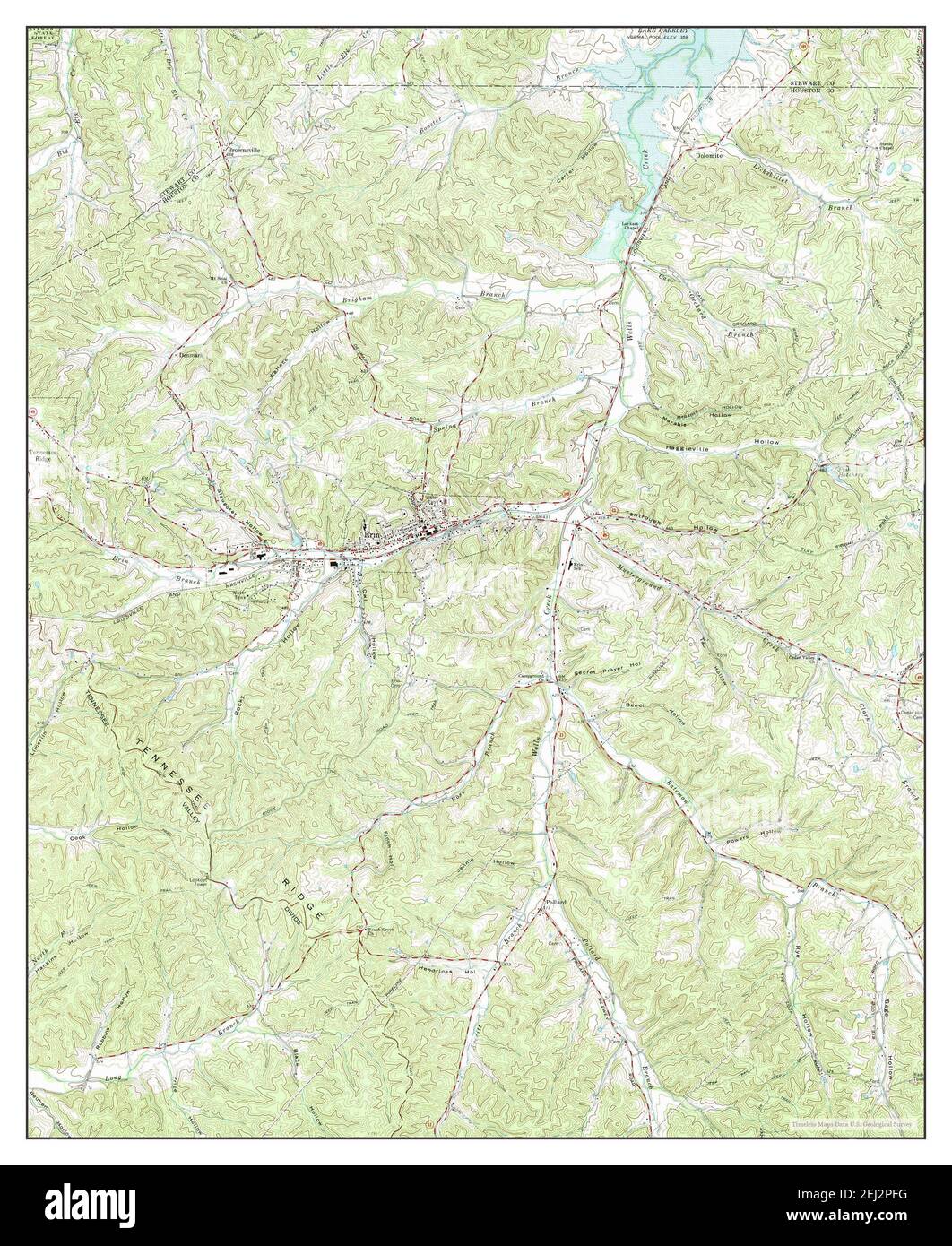 Erin, Tennessee, map 1965, 1:24000, United States of America by ...