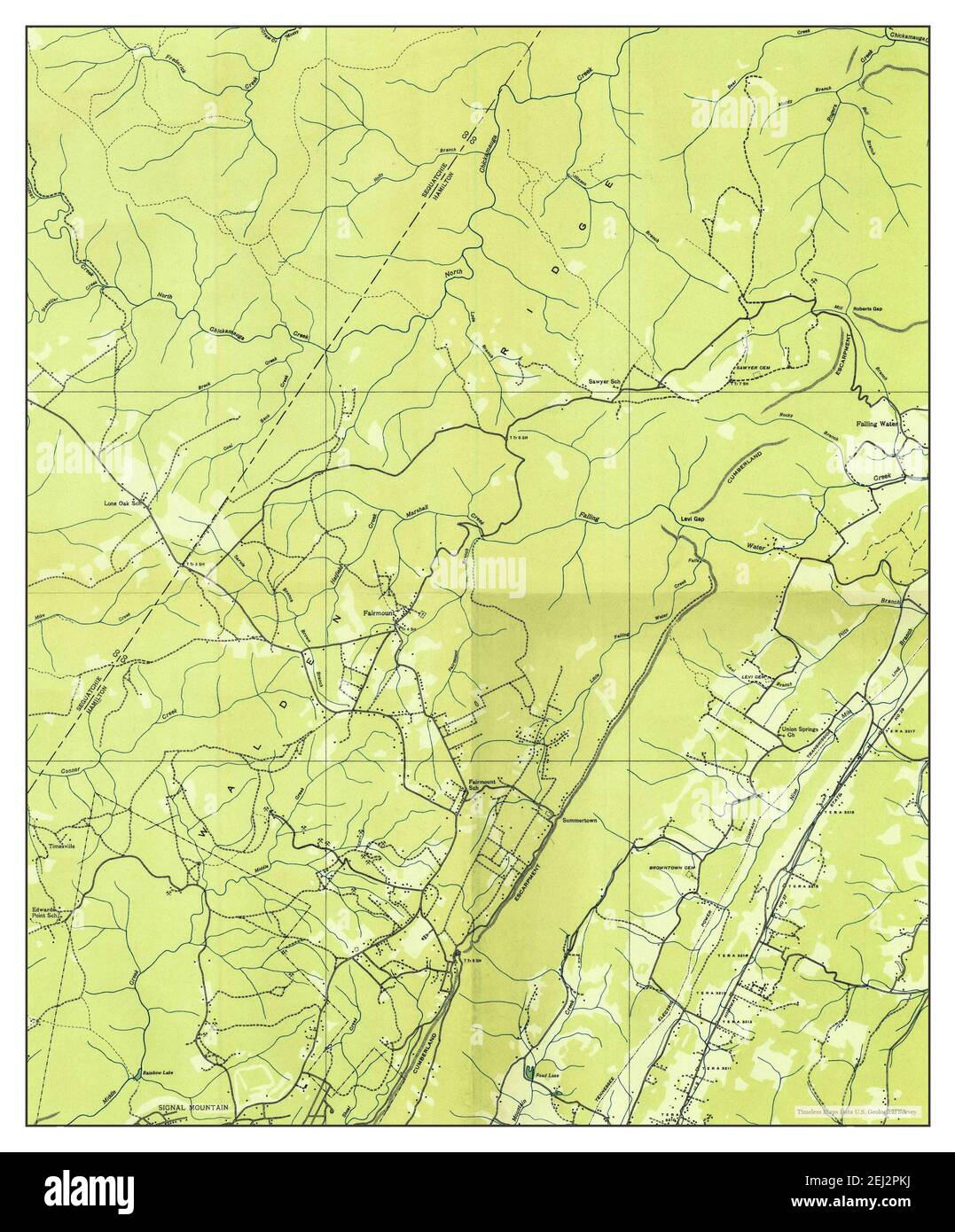 Fairmount, Tennessee, map 1936, 1:24000, United States of America by ...