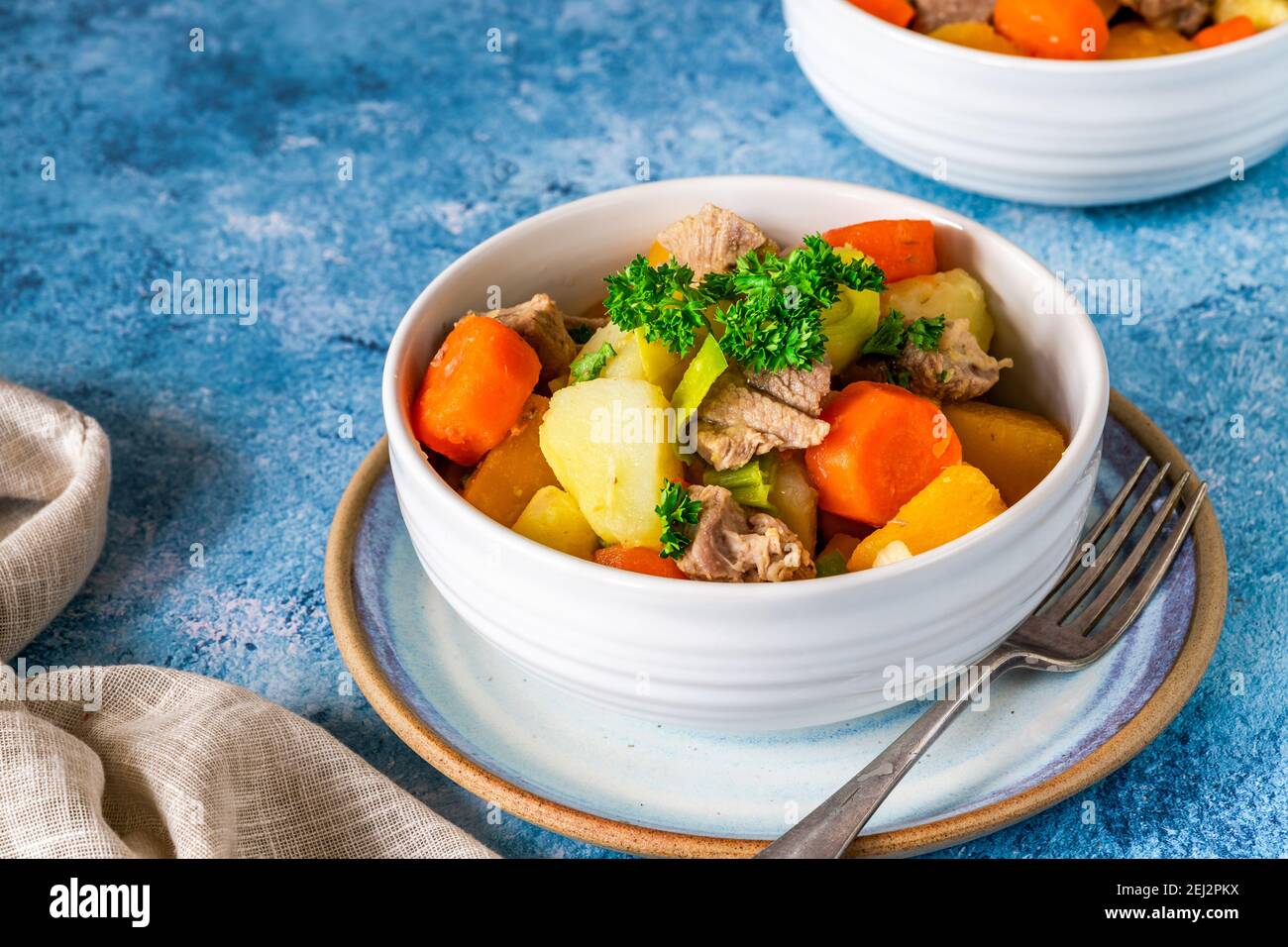 Cawl - traditional hearty Welsh stew made of lamb with leeks, potatoes ...