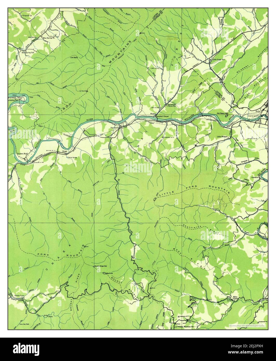 Fish Springs, Tennessee, map 1935, 1:24000, United States of America by ...