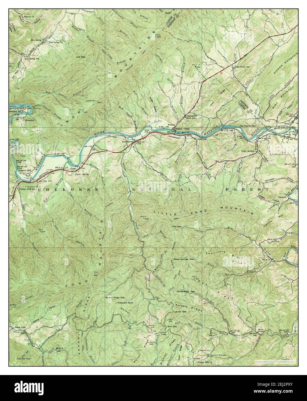 Fish Springs, Tennessee, map 1938, 1:24000, United States of America by ...