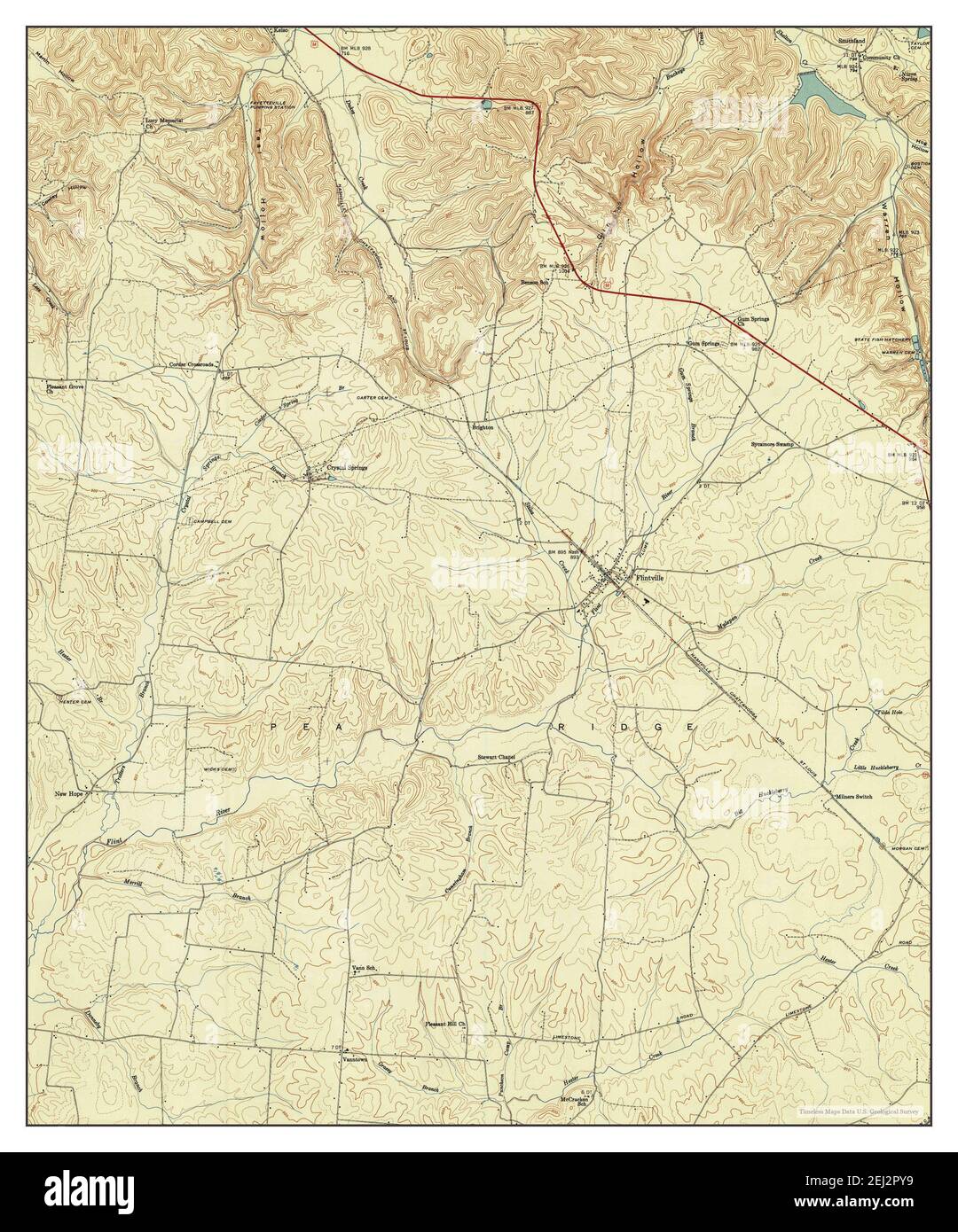 Flintville, Tennessee, map 1947, 1:24000, United States of America by ...