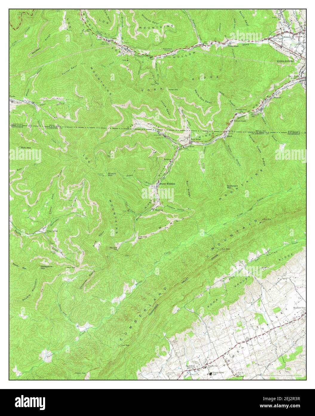 Fork Ridge, Tennessee, map 1959, 1:24000, United States of America by ...
