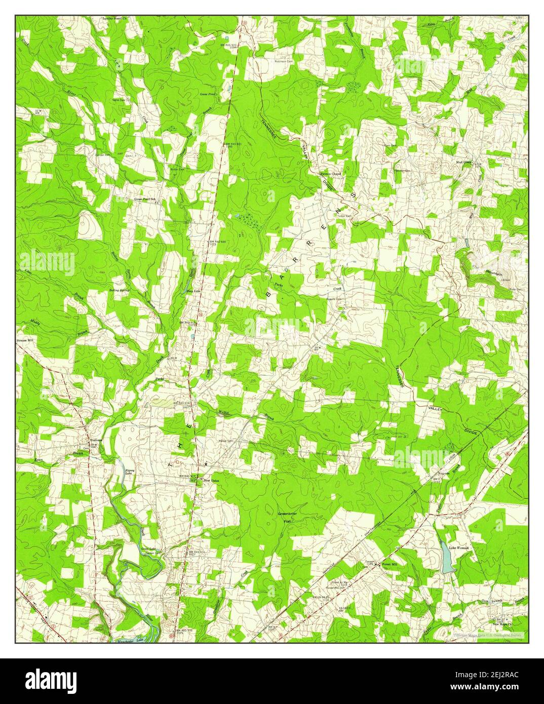 Fredonia, Tennessee, map 1956, 1:24000, United States of America by ...
