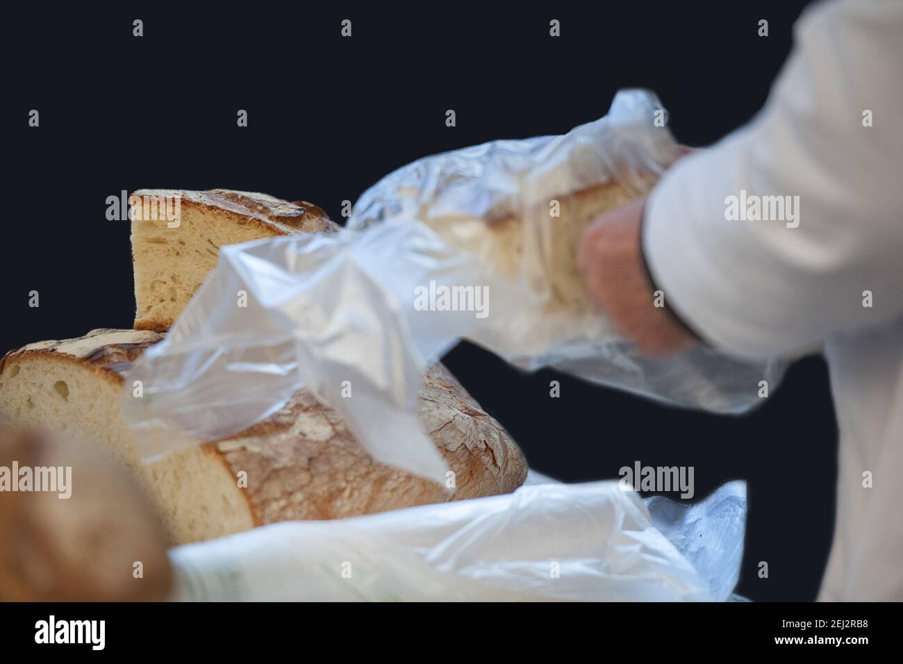 Sourdough bread. Bakery bread with golden crust bread. Flour bread ...