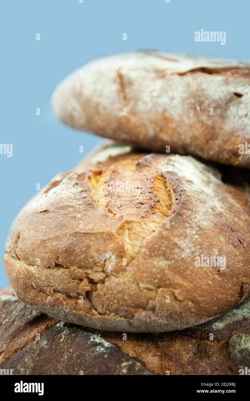 Sourdough bread. Bakery bread with golden crust bread. Flour bread ...