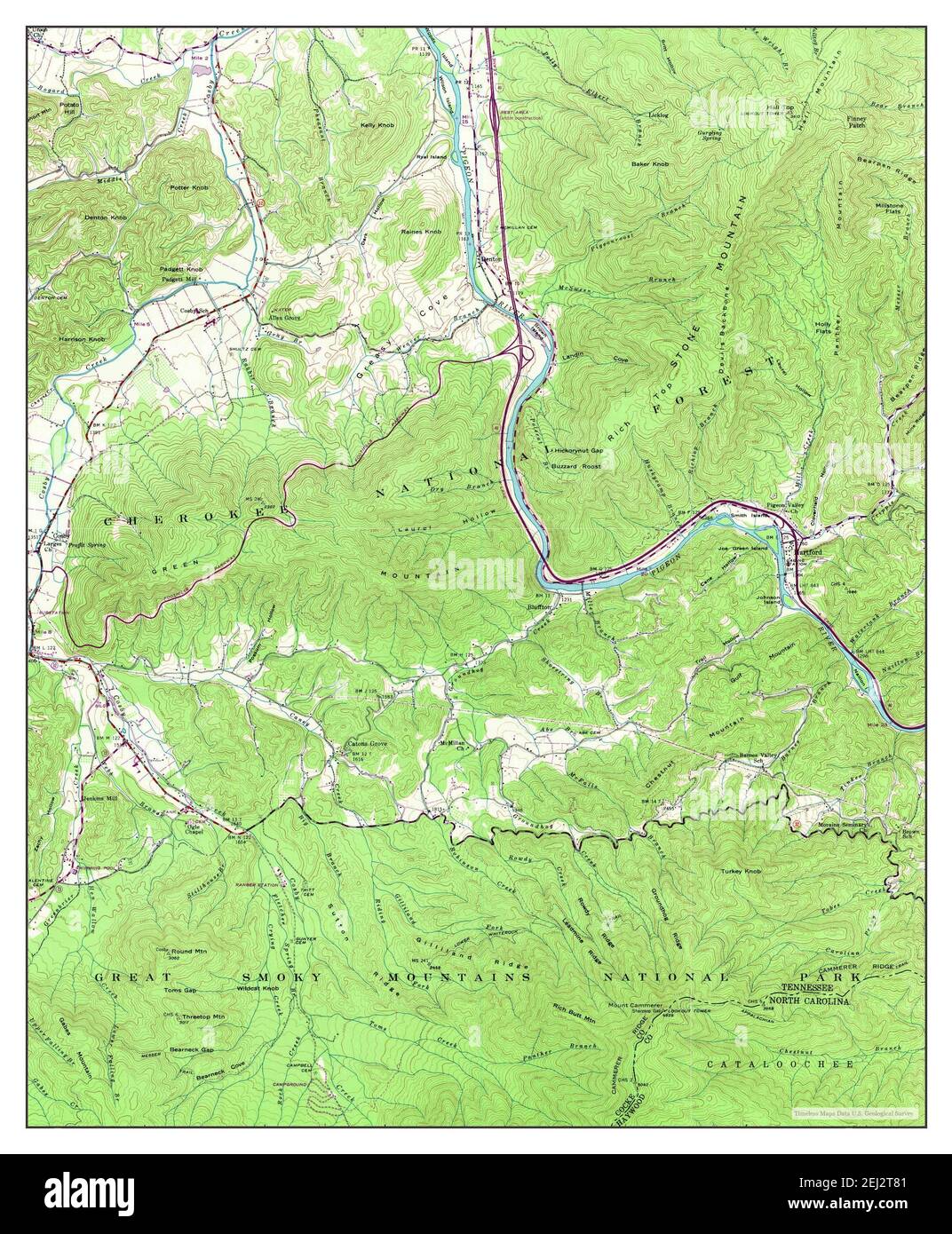 Hartford, Tennessee, map 1940, 1:24000, United States of America by ...