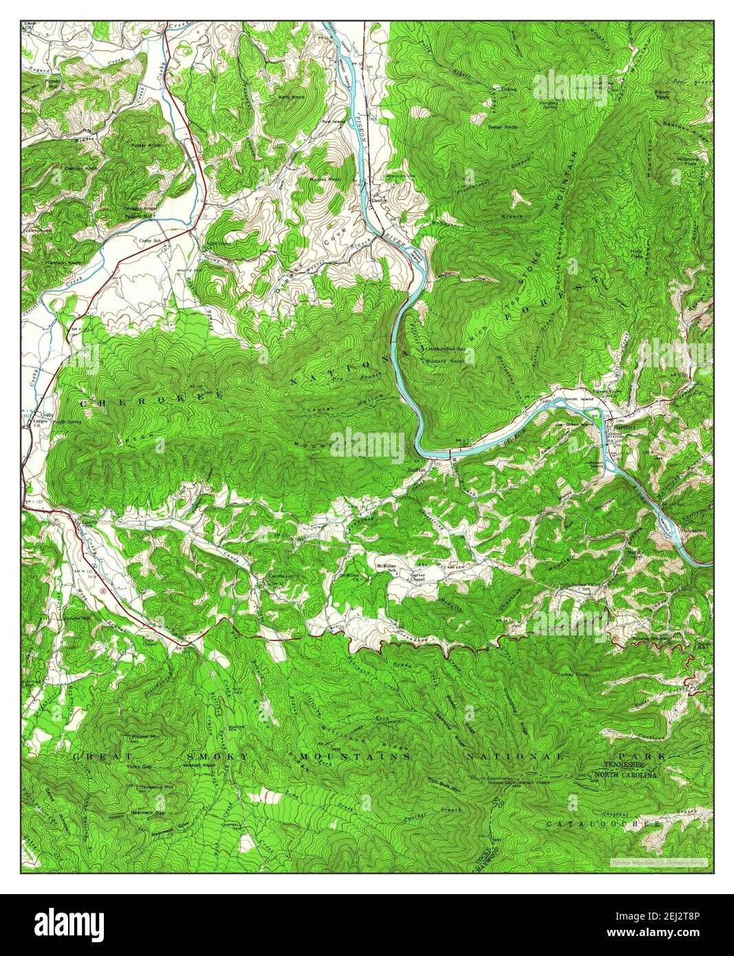Hartford, Tennessee, map 1940, 1:24000, United States of America by ...