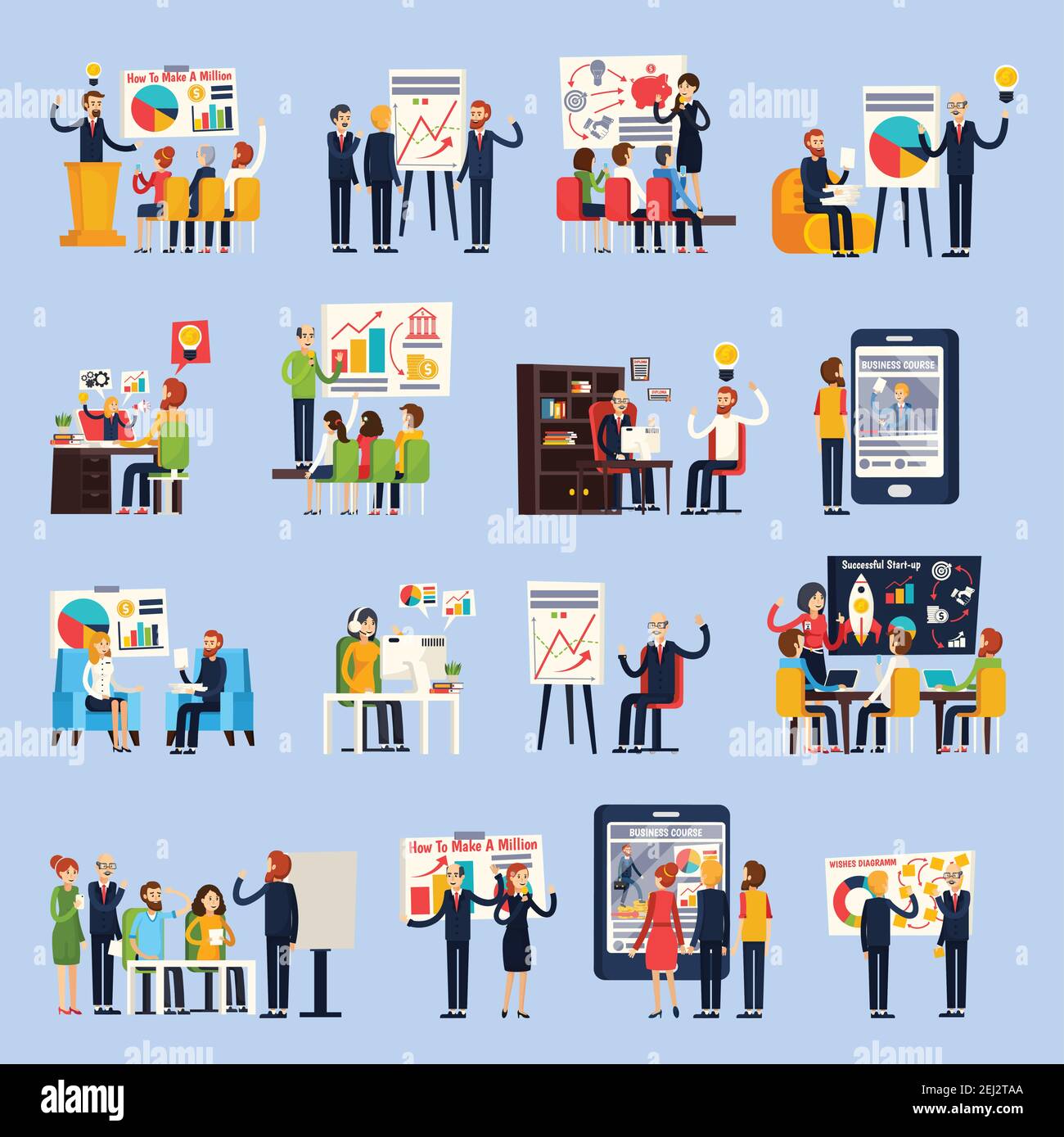 Business coaching orthogonal people during corporate trainings ...