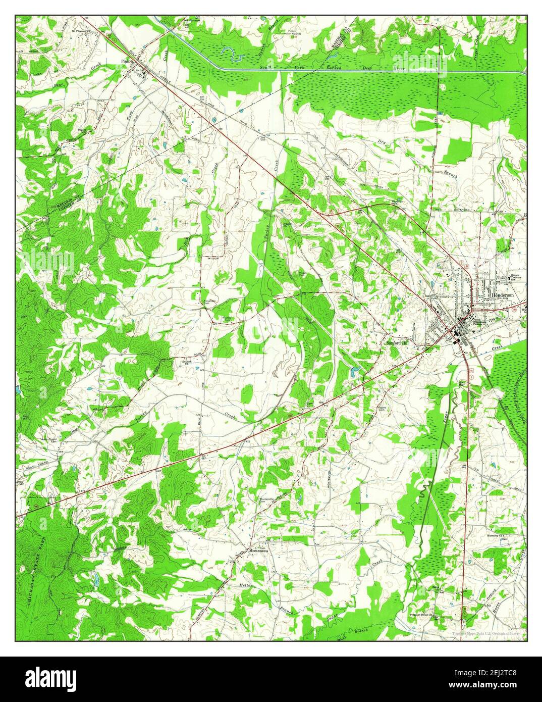 Henderson, Tennessee, map 1961, 1:24000, United States of America by ...