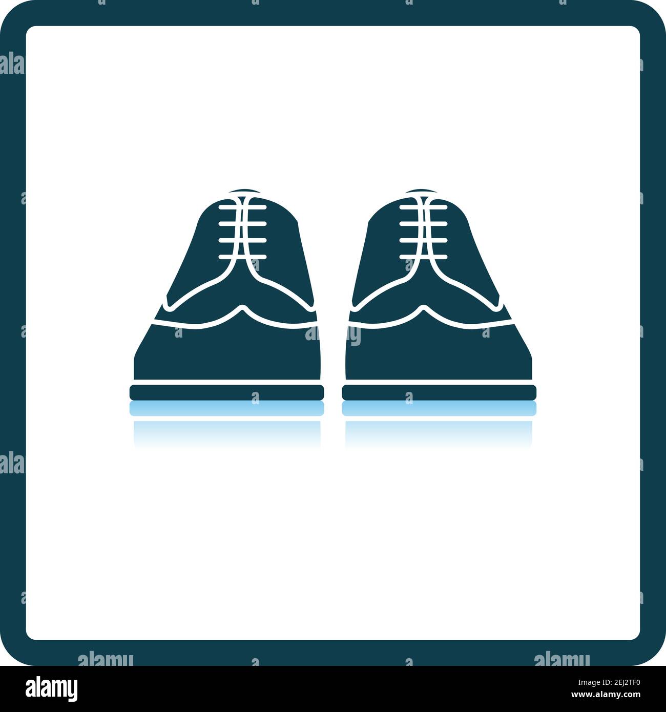 Business Shoes Icon. Square Shadow Reflection Design. Vector ...