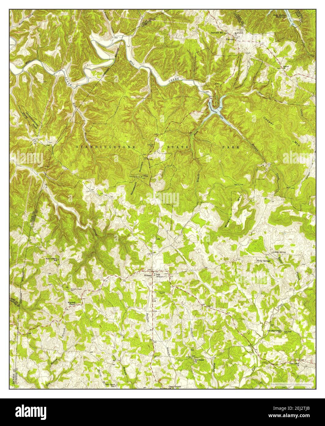 Hilham, Tennessee, map 1955, 1:24000, United States of America by ...