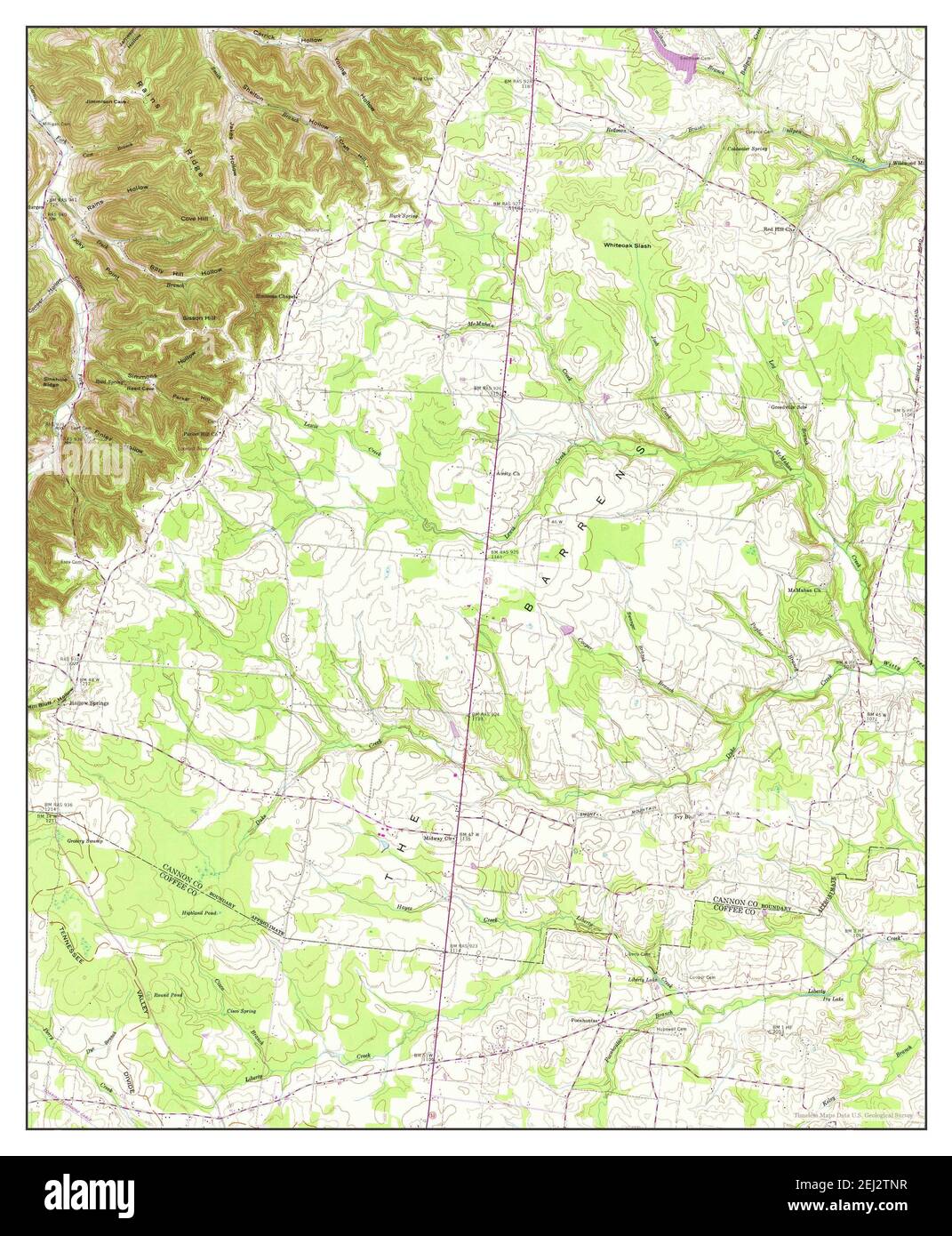 Hollow Springs, Tennessee, map 1953, 1:24000, United States of America ...