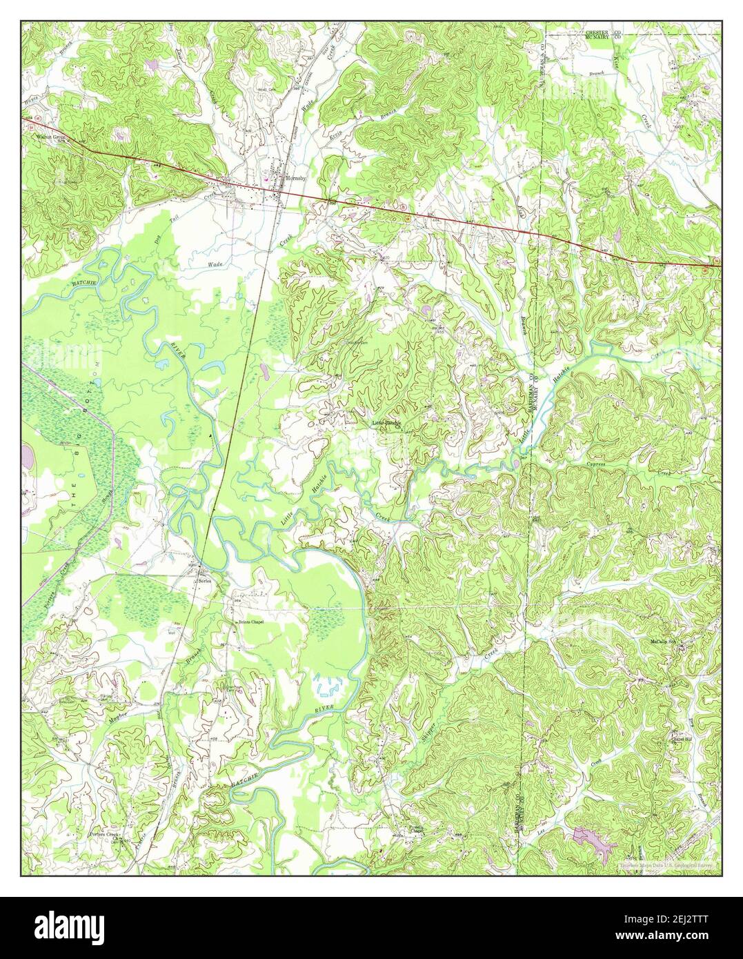 Hornsby, Tennessee, map 1950, 1:24000, United States of America by ...