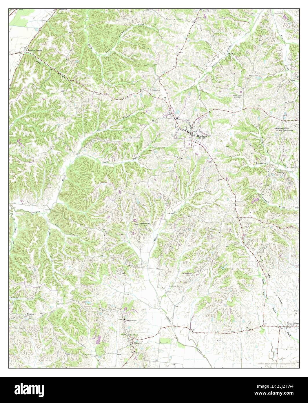 Hornbeak, Tennessee, map 1964, 1:24000, United States of America by ...