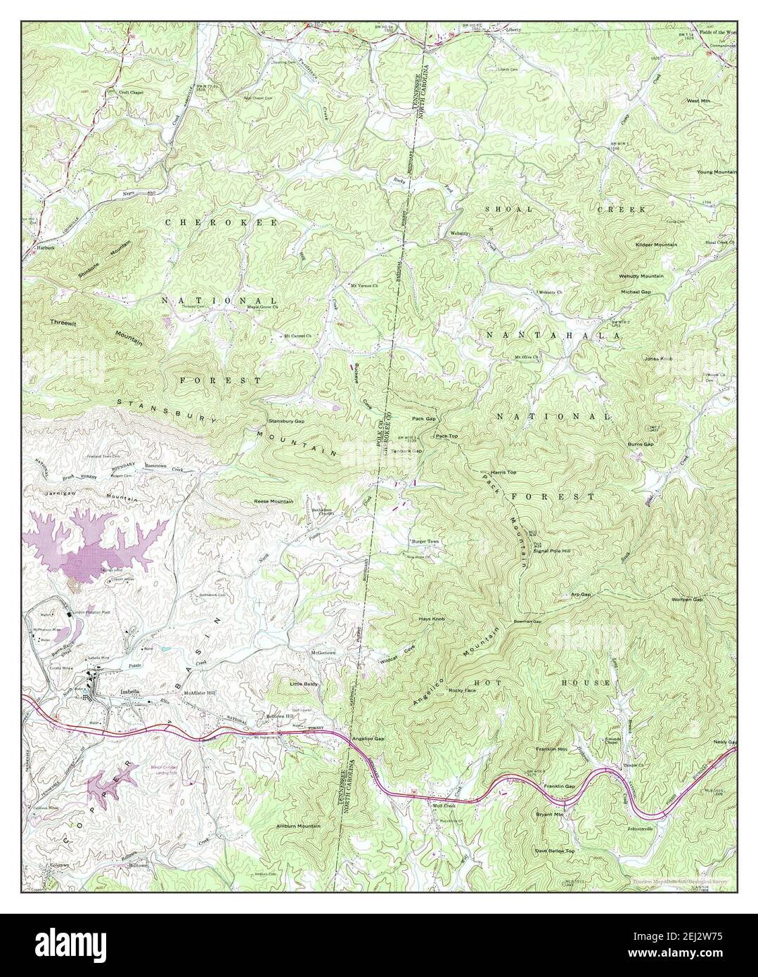 Isabella, Tennessee, map 1957, 1:24000, United States of America by ...
