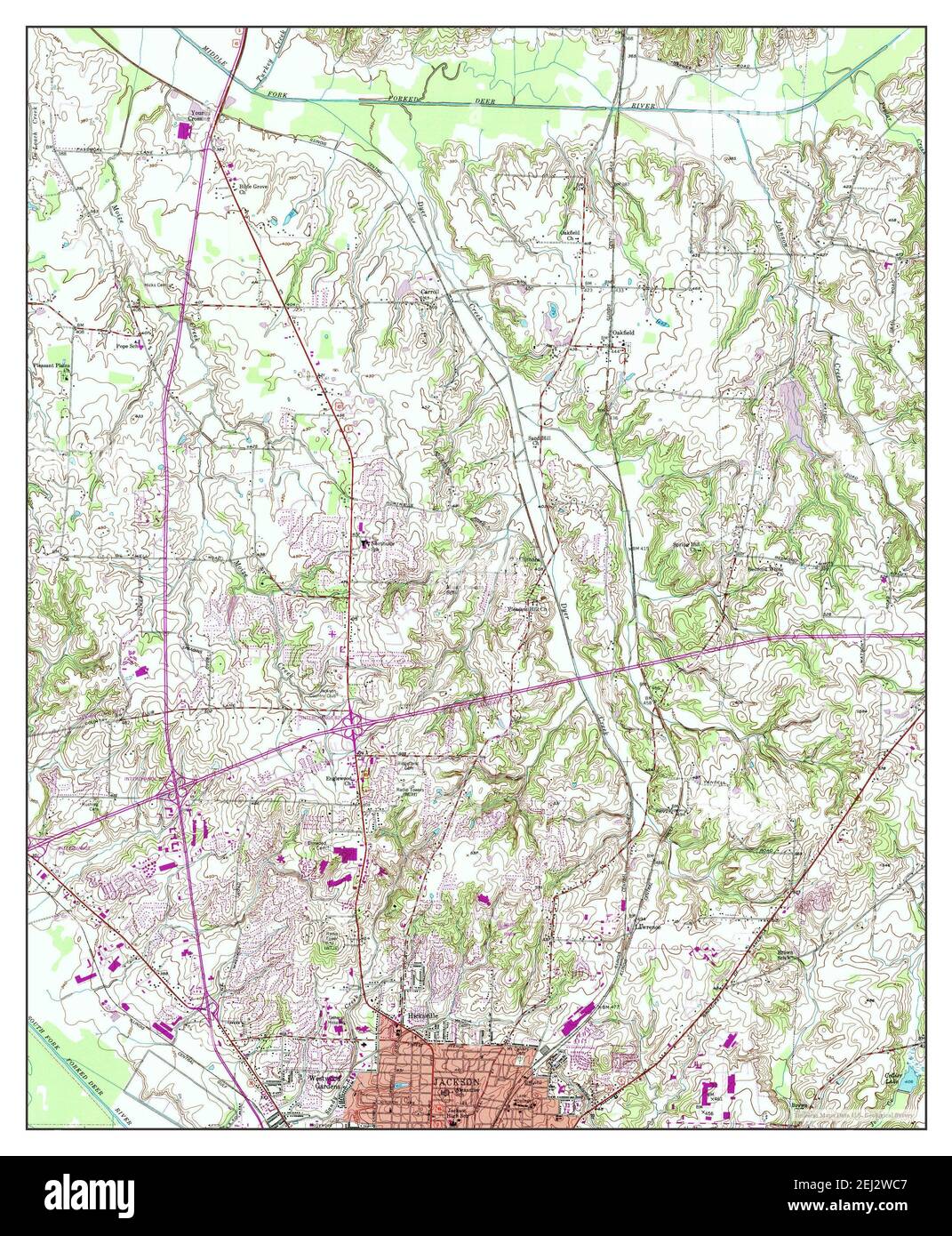 Jackson North, Tennessee, map 1950, 1:24000, United States of America ...