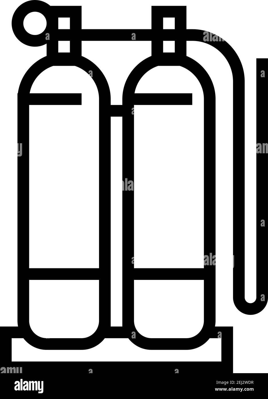 gas cylinders for welding line icon vector illustration Stock Vector ...