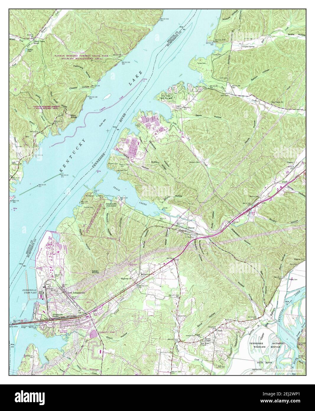 Johnsonville, Tennessee, map 1950, 1:24000, United States of America by ...
