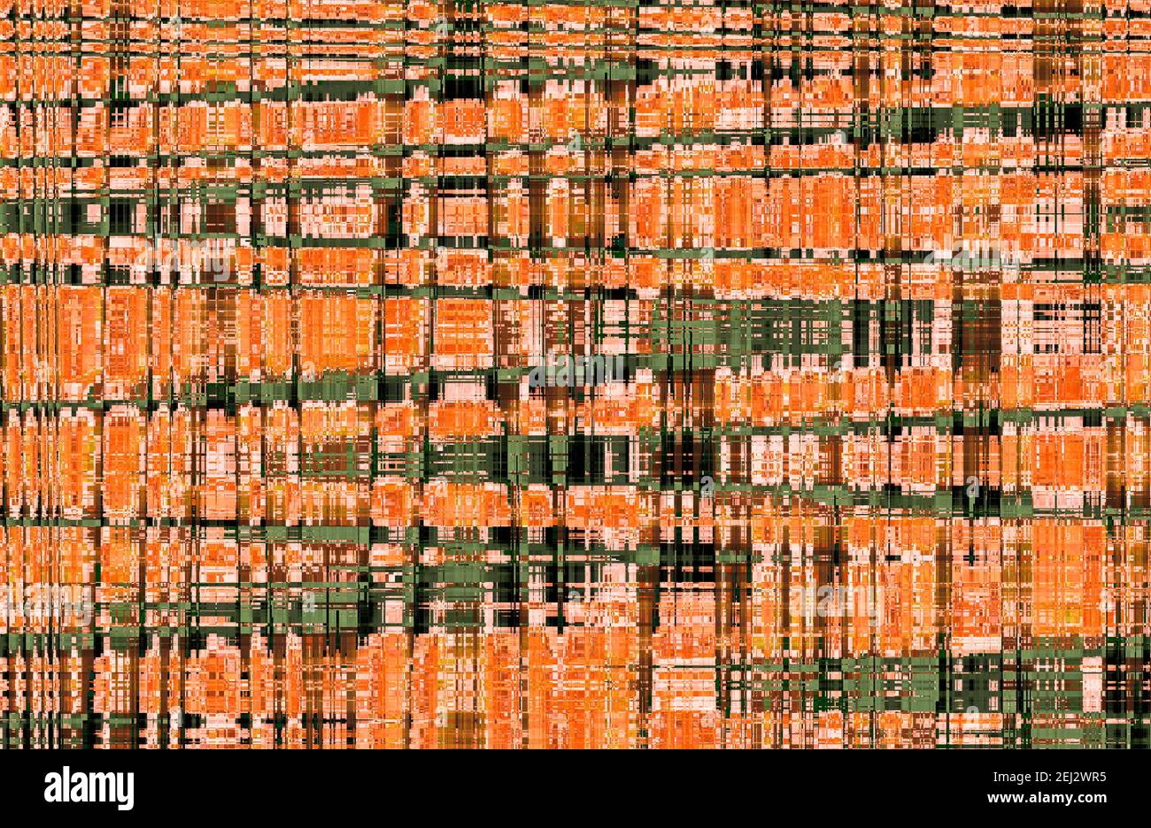 An abstract geometric background with oran mosaic patterns Stock Photo ...