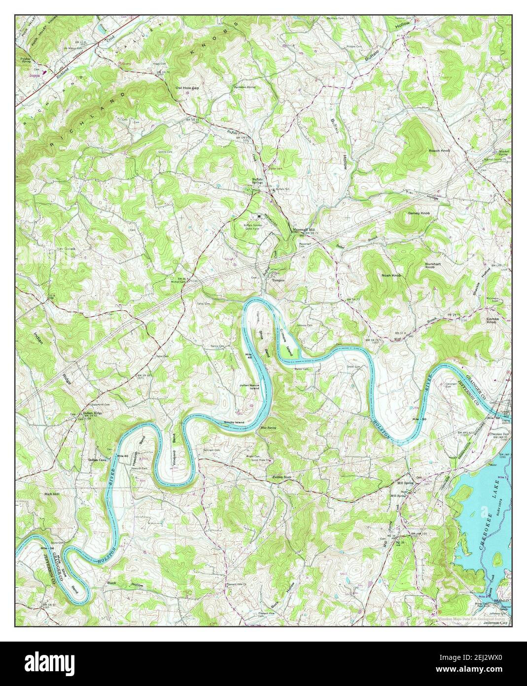 Joppa, Tennessee, map 1961, 1:24000, United States of America by ...