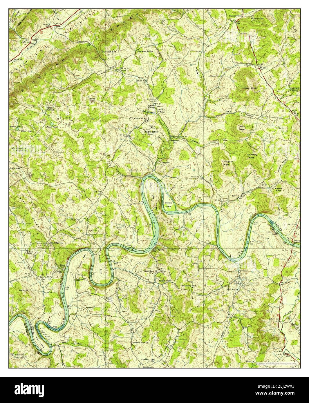 Joppa, Tennessee, map 1938, 1:24000, United States of America by ...