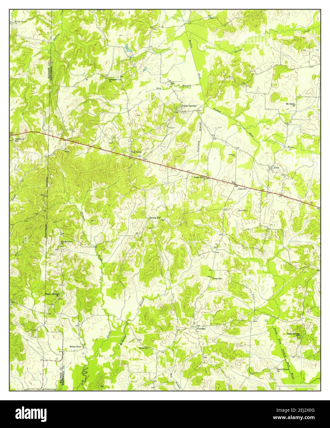 Juno, Tennessee, map 1955, 1:24000, United States of America by ...