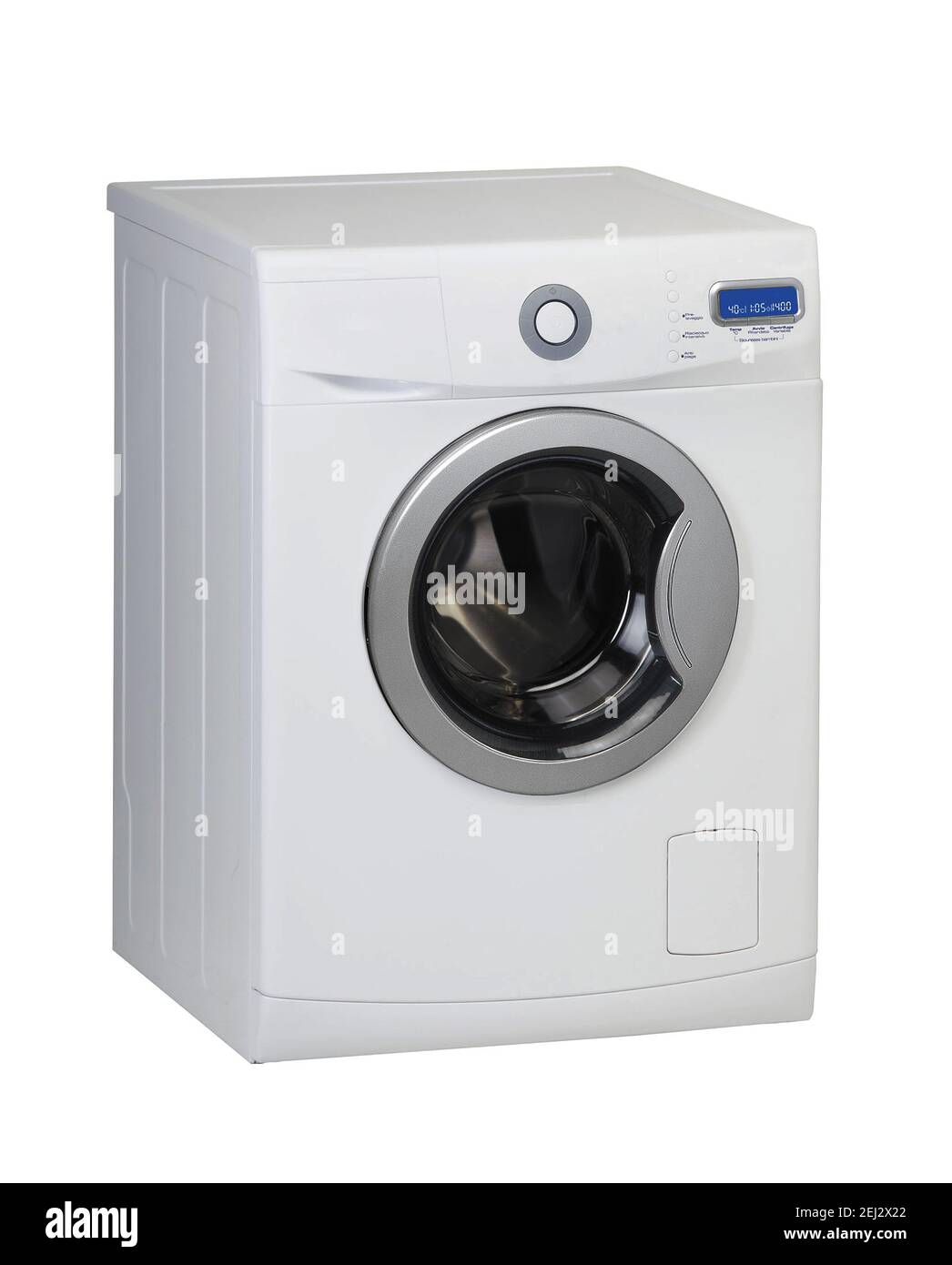 Modern washing machine isolated on white. Studio shoot Stock Photo - Alamy
