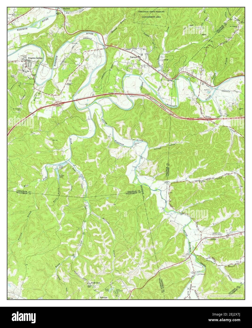 Kingston Springs, Tennessee, map 1966, 1:24000, United States of ...