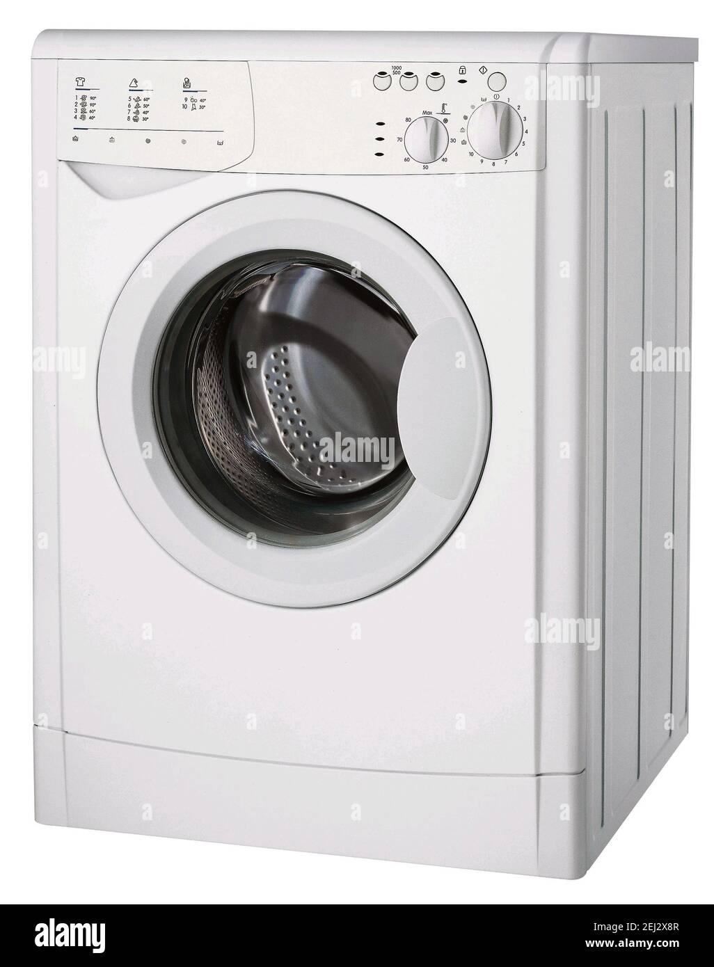 Modern washing machine isolated on white. Studio shoot Stock Photo - Alamy