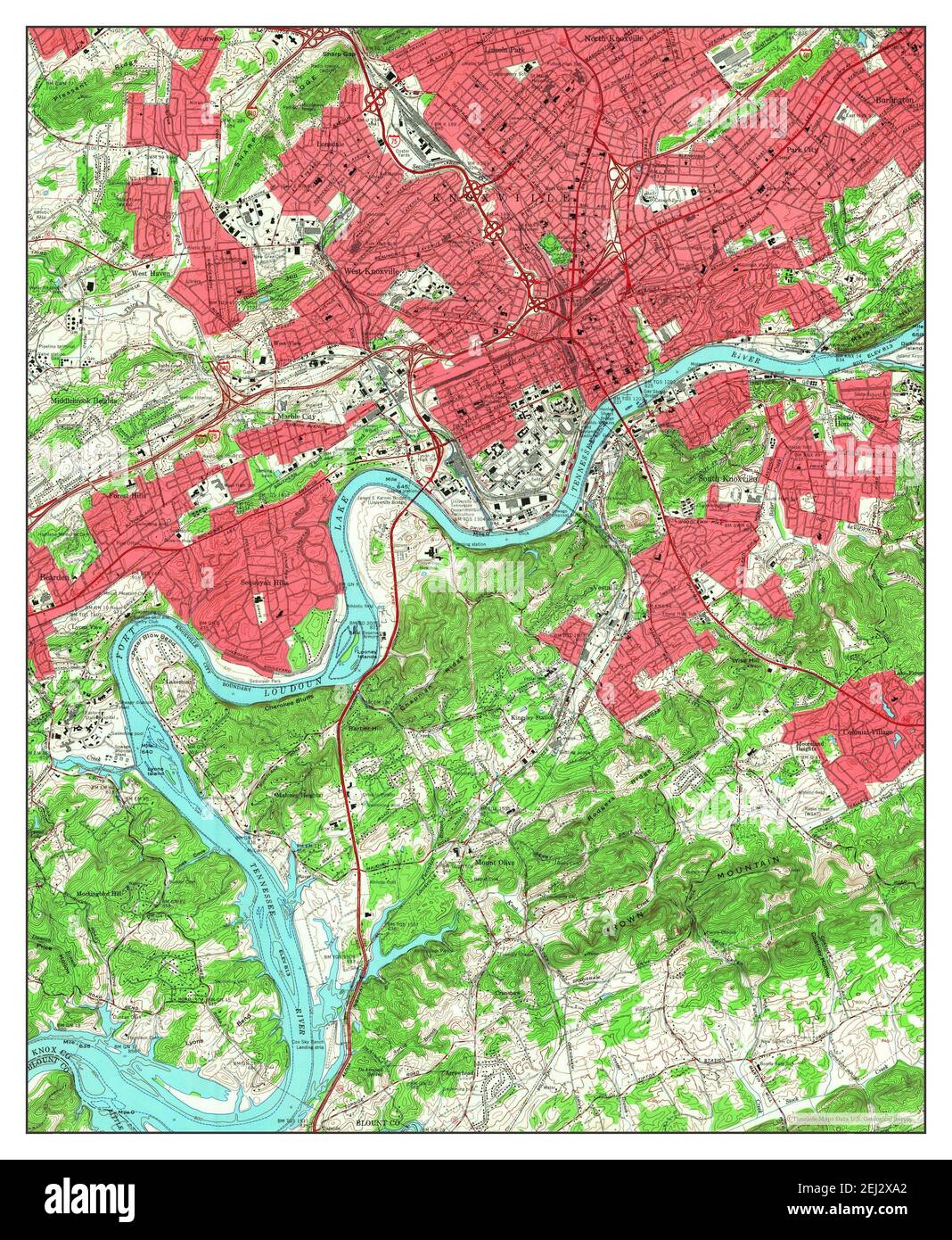 Knoxville, Tennessee, map 1966, 1:24000, United States of America by ...