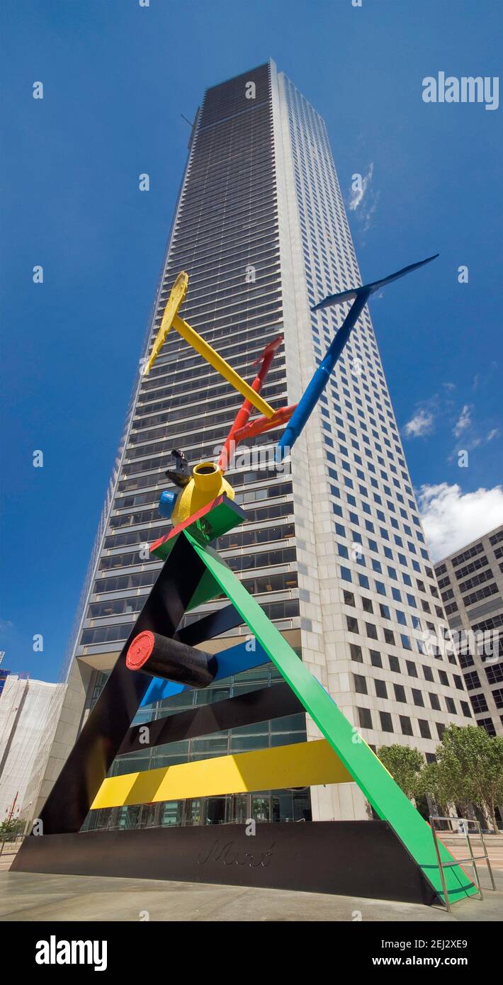 Personage and Birds by Joan Miro, JPMorgan Chase Tower, Houston, Texas ...