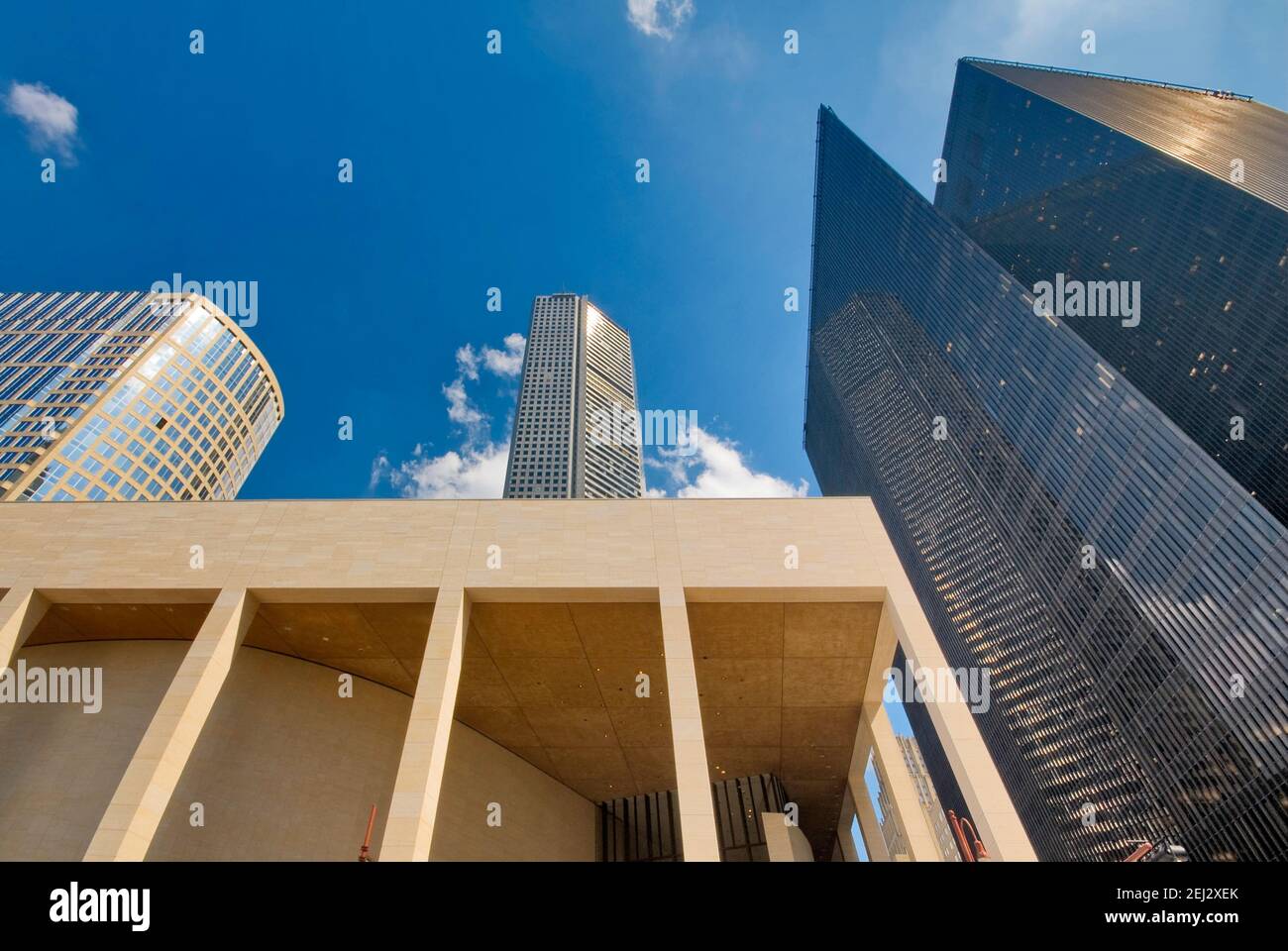 Jones Hall, Theater District, Downtown skyscrapers, Houston, Texas, USA ...