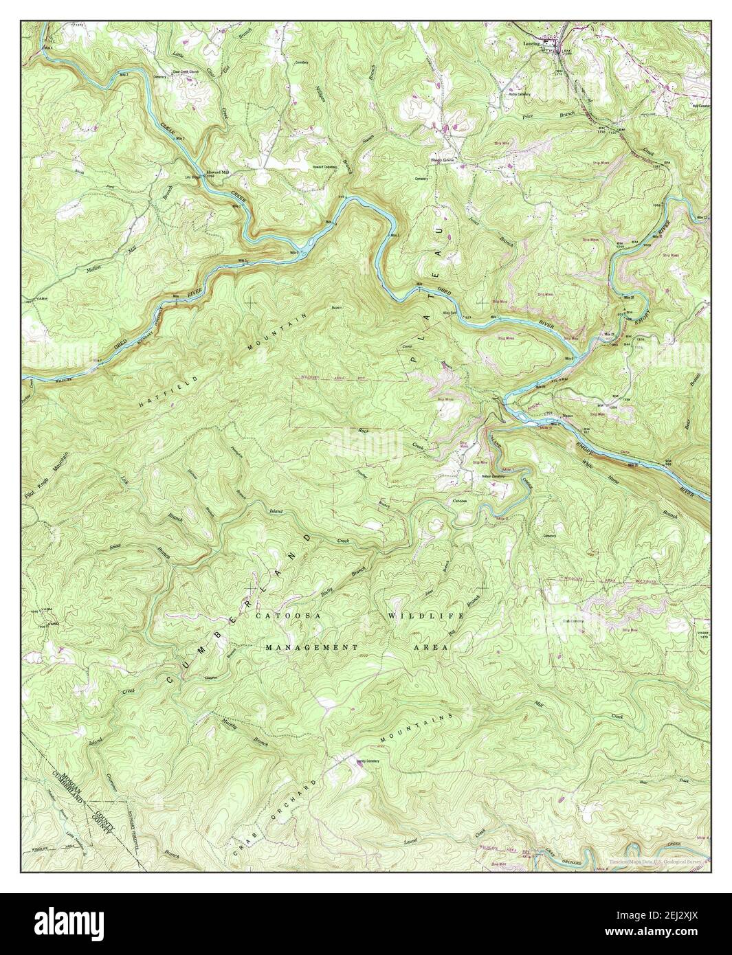 Lancing, Tennessee, map 1952, 1:24000, United States of America by ...
