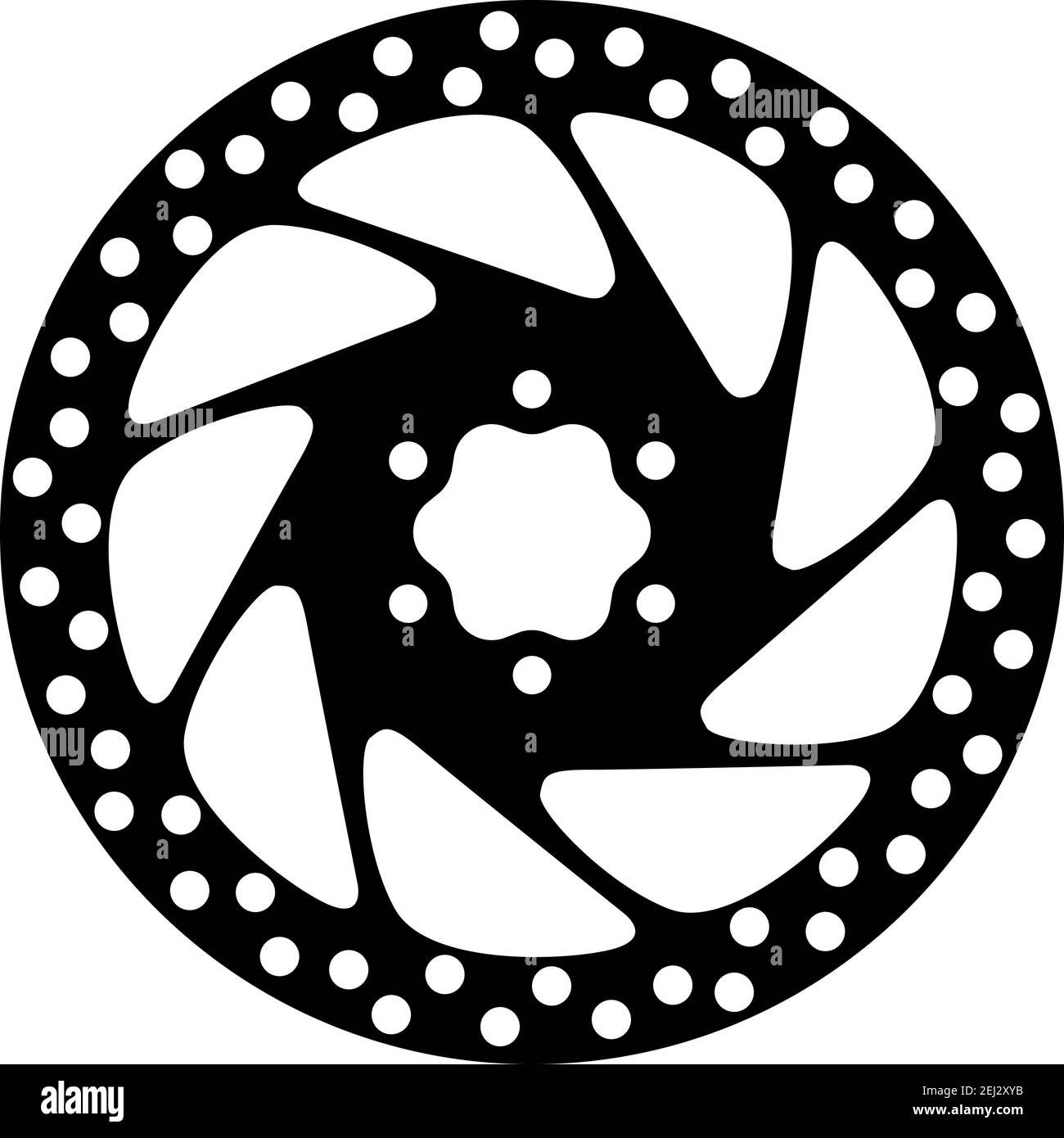 Bike Brake Disc Icon. Black Stencil Design. Vector Illustration Stock ...