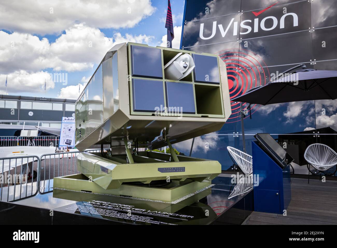 UVision Hero-400EC missile system on display at the Paris Air Show ...