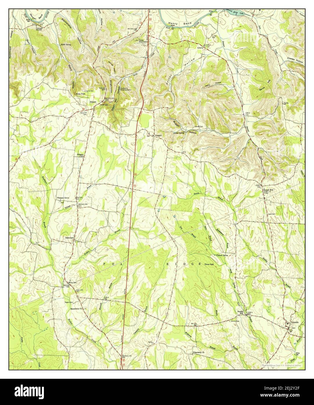 Old map lincoln county hi-res stock photography and images - Alamy