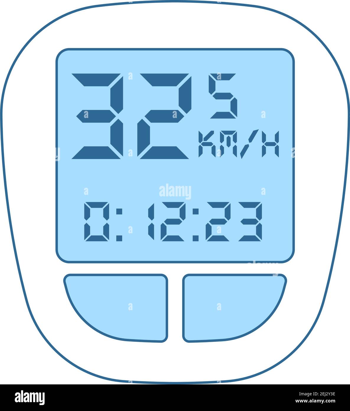 Bike Computer Icon. Thin Line With Blue Fill Design. Vector ...