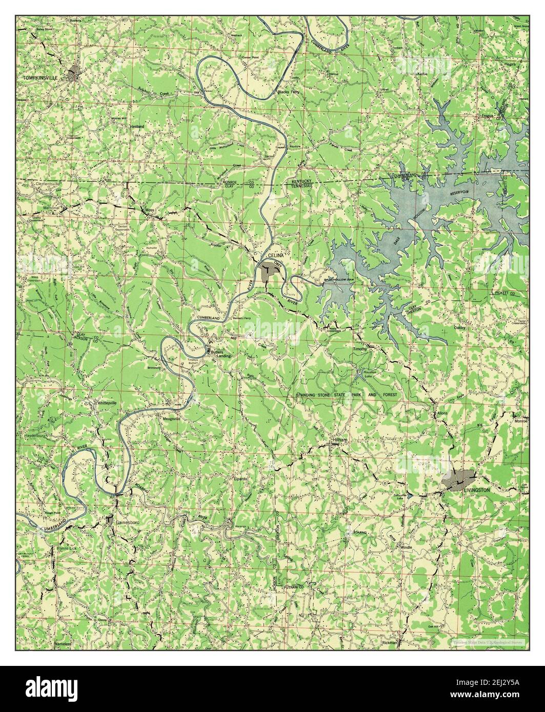 Livingston, Tennessee, map 1944, 1:24000, United States of America by ...
