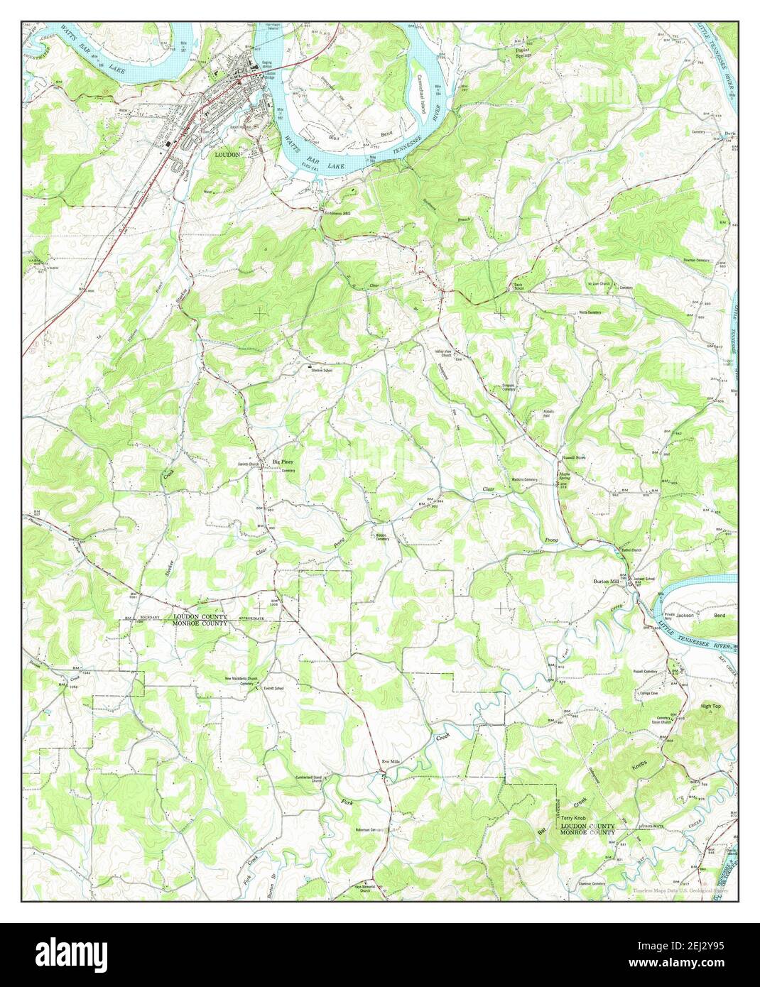 Loudon, Tennessee, map 1952, 1:24000, United States of America by ...